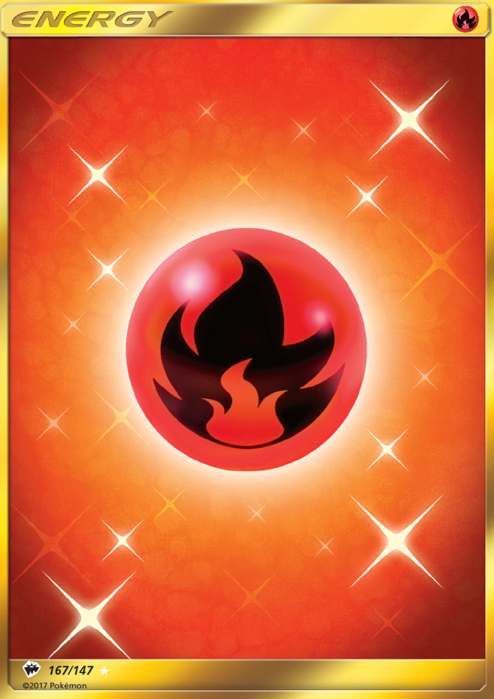 Fire Energy 167 147 SM Burning Shadows Secret Rare Full Art Holo Fire Energy 167 147 SM Burning Shadows Secret Rare Full Art Holo