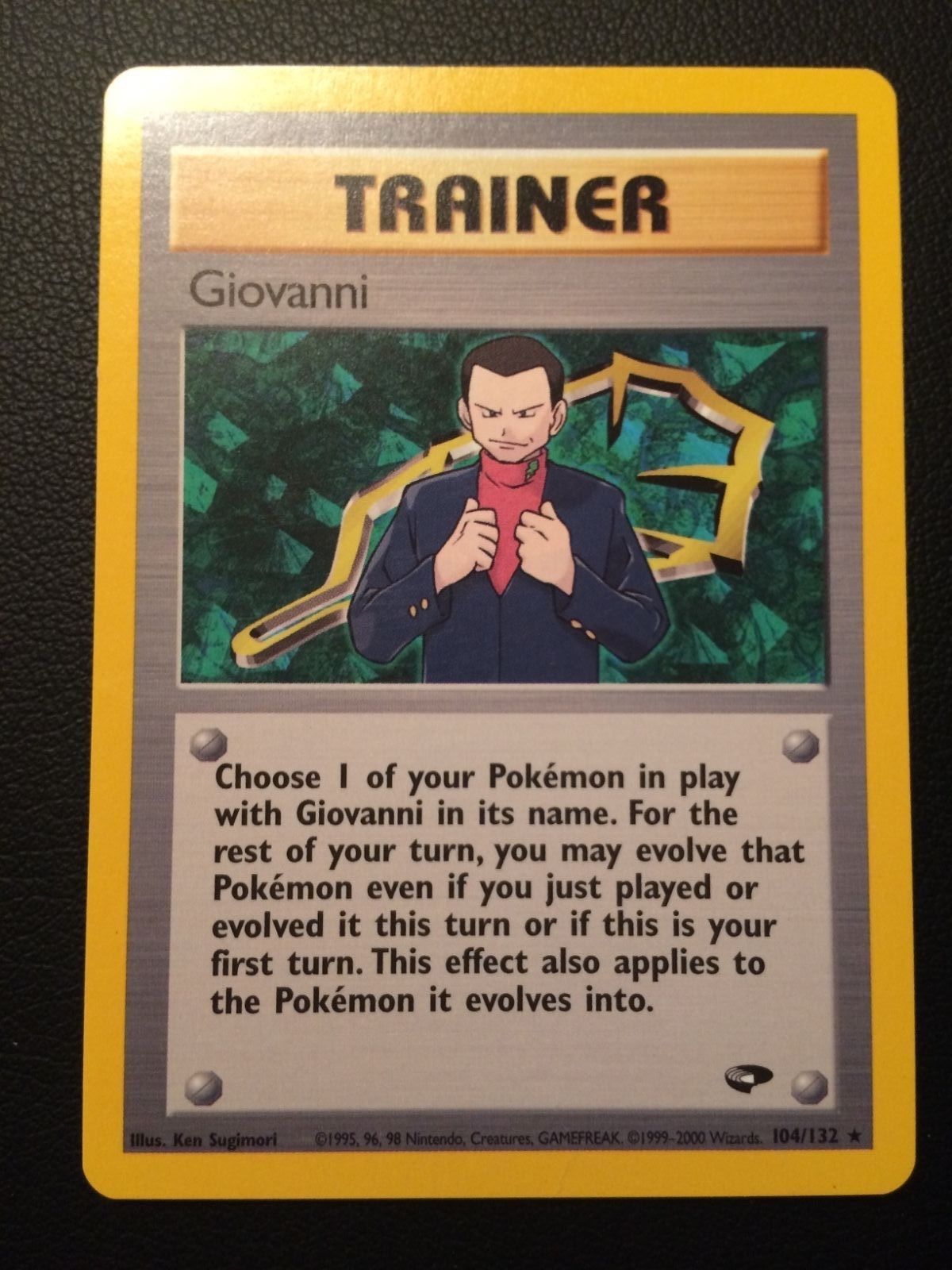 Giovanni 104/132 Gym Challenge Pokemon Trainer Card Singles mint go bw ...