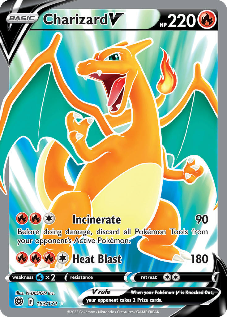 Charizard V 153 172 SWSH Brilliant Stars Full Art Holo Ultra Rare Charizard V 153 172 SWSH Brilliant Stars Full Art Holo Ultra Rare