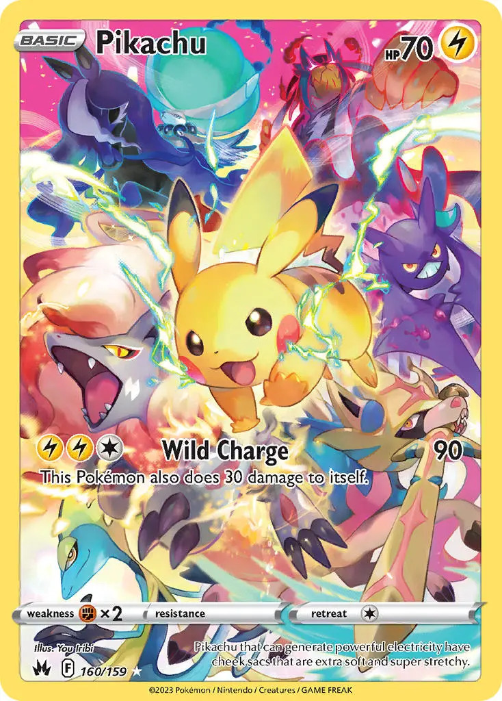 Pikachu 160 159 SWSH Crown Zenith Holo Full Art Ultra Rare Pokemon Card Pikachu 160 159 SWSH Crown Zenith Holo Full Art Ultra Rare Pokemon Card