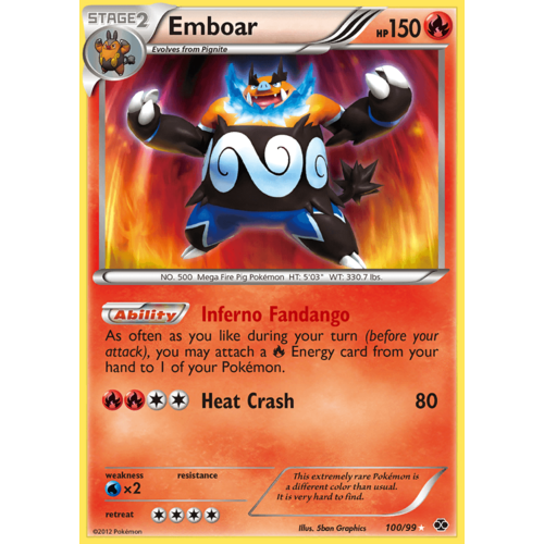 Pokemon Emboar Card